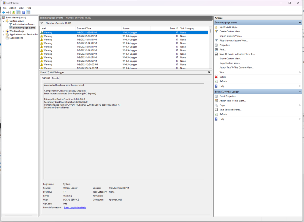 Fixing a distressed HP OMEN 30L GT13-1365xt Gaming PC | Adrian271.com